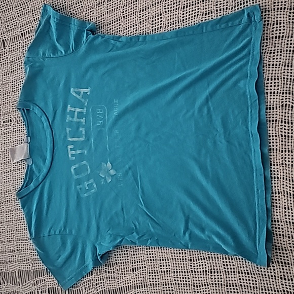 Gotcha | Tops | Vintage Gotcha Light Weight Tee In Teal Large | Poshmark